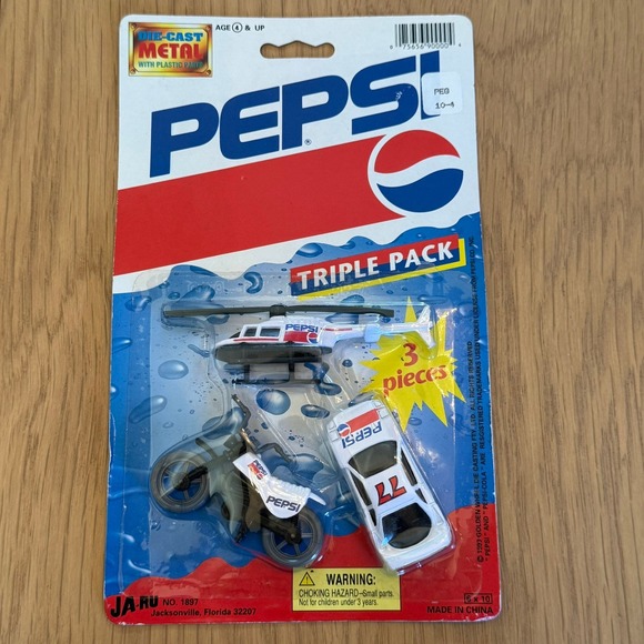 Pepsi | Toys | Pepsi Die Cast Metal Triple Pack Helico Motorcycle Car ...